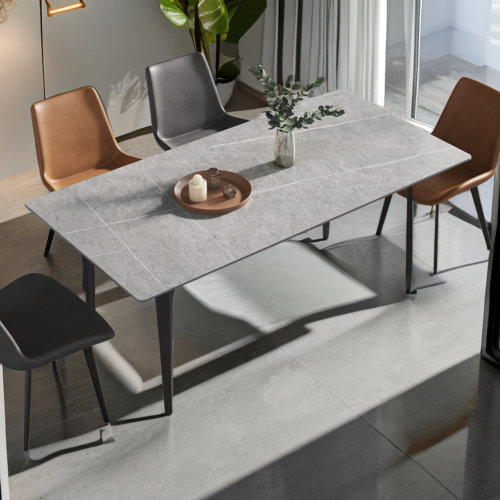 Orren Ellis Yianna Modern Stone Dining Table for Modern Kitchen Living ...
