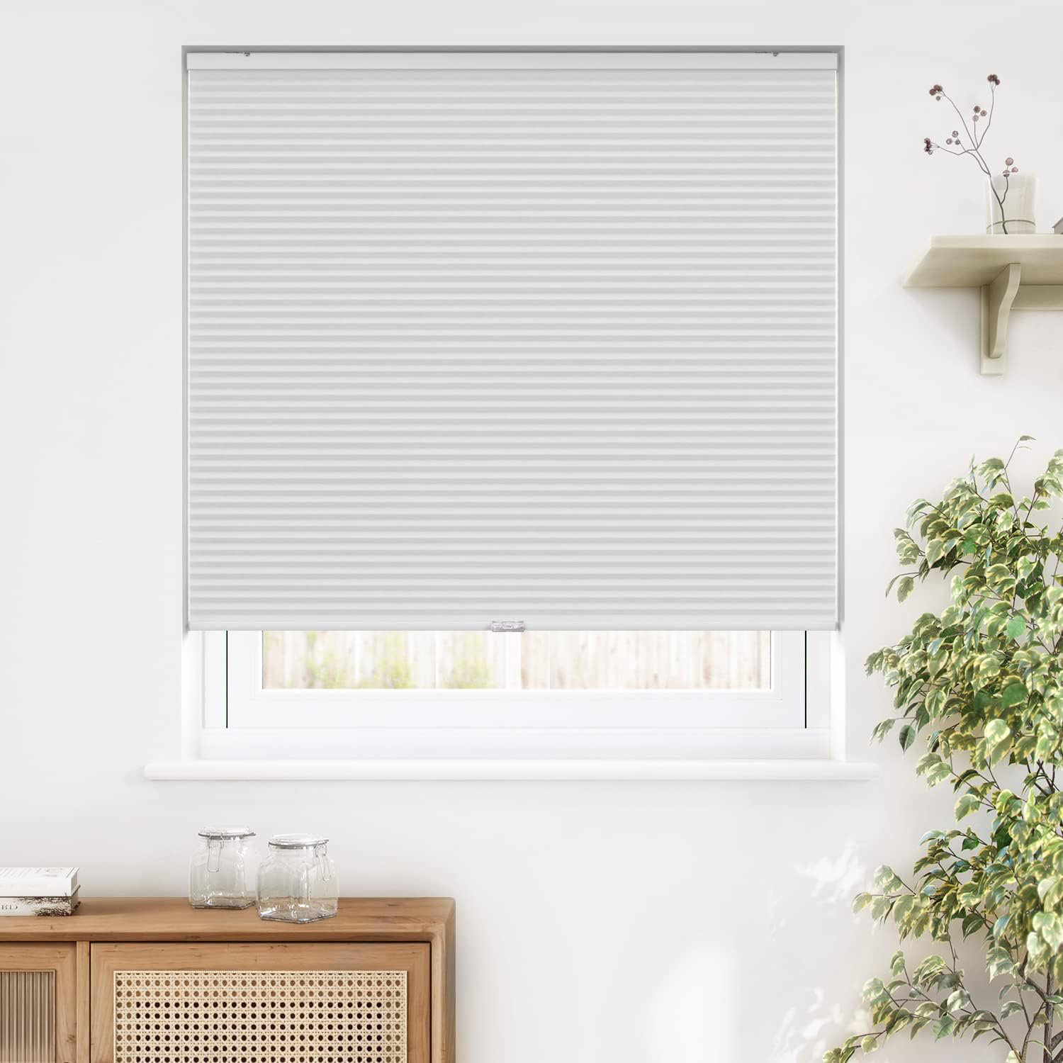 Symple Stuff Cordless Cellular Shades, Blackout Honeycomb Shade Pleated ...