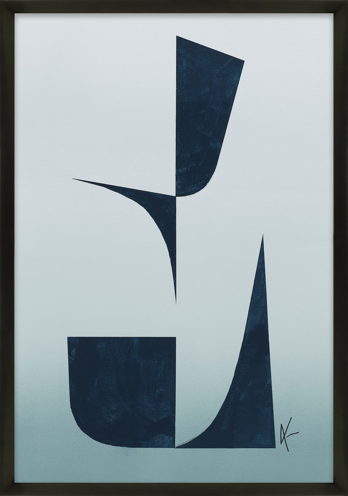 George Oliver Indigo Shadows 2 By Lee Lessem - Framed Wall Art ...