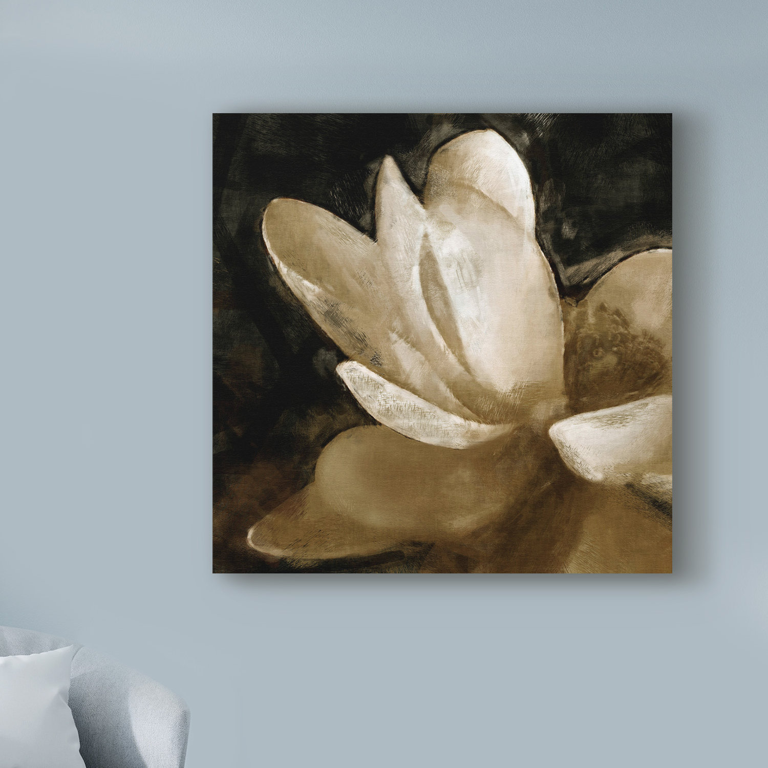 Winston Porter 'Bronze Lily V' Acrylic Painting Print on Wrapped Canvas ...