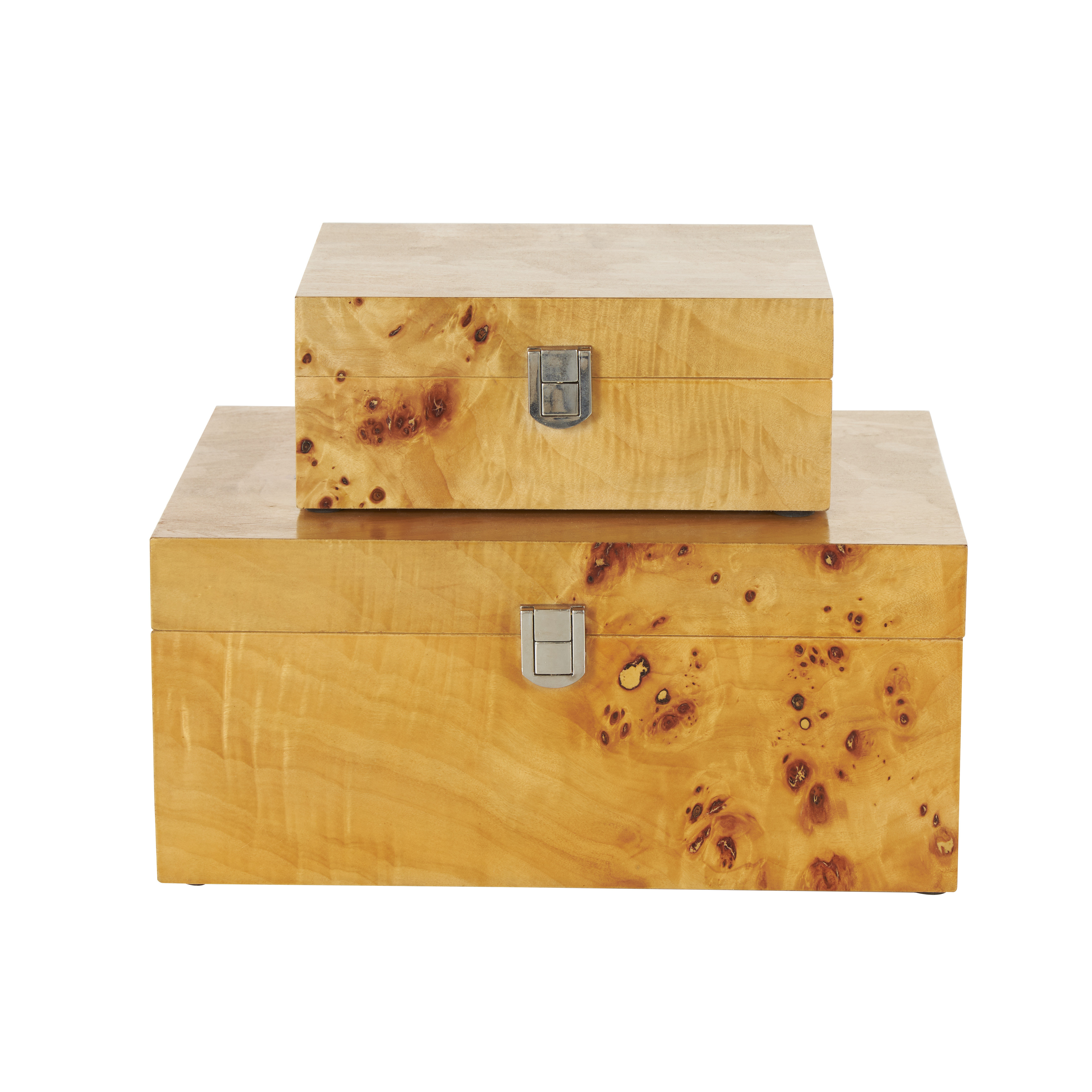 Joss & Main Marica And Grey Wood Storage Box With Natural Wood Grains ...