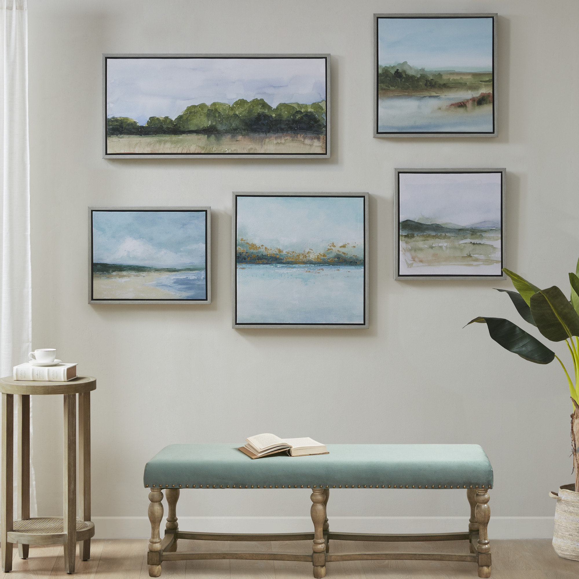 Madison Park Martha Stewart Vista Abstract Landscape 5-piece Gallery ...
