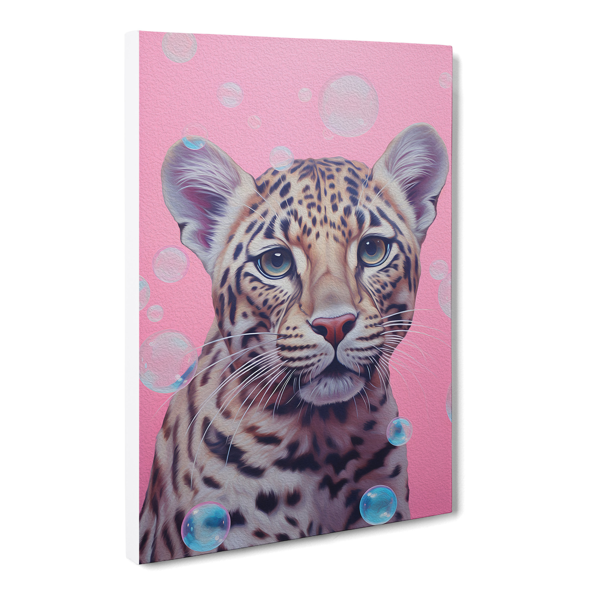 Marlow Home Co. Leopard Bubble Gum Painting - Print | Wayfair.ie