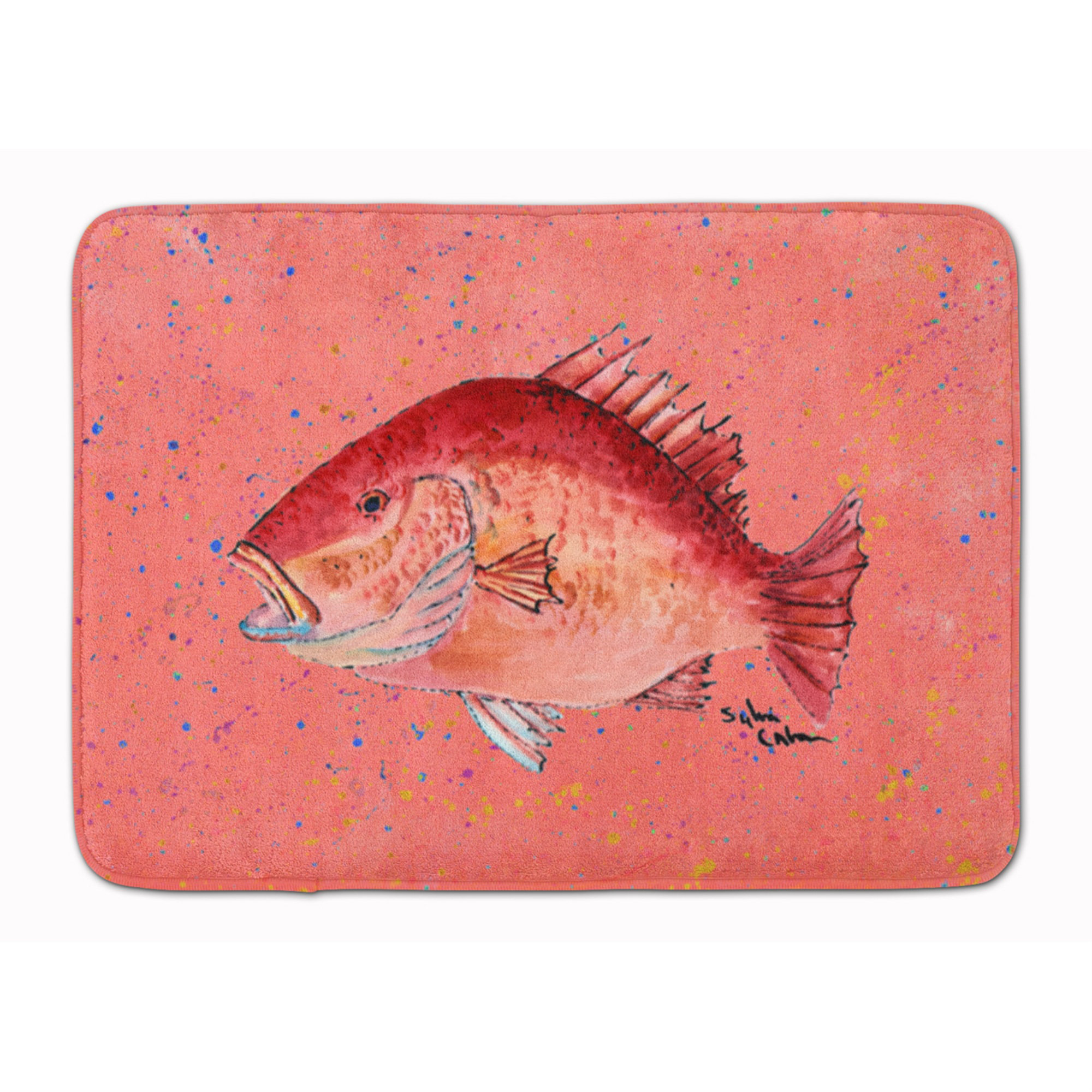 Dovecove Strawberry Snapper Floor Mat, 19""X 27" Multicolor" | Wayfair