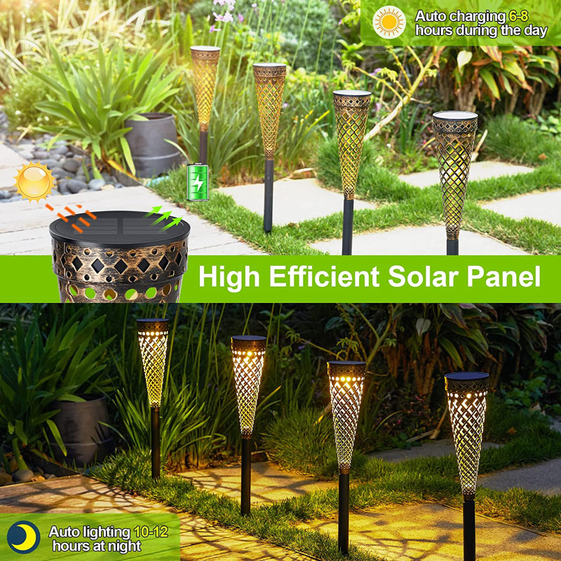 LETMY Bronze Low Voltage Solar Powered Integrated LED Pathway Light ...