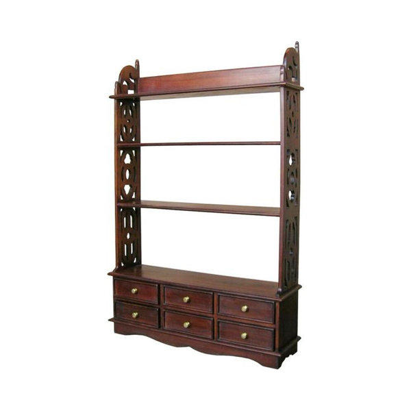 Astoria Grand 112cm H x 78cm W Solid Wood Standard Bookcase | Wayfair.co.uk