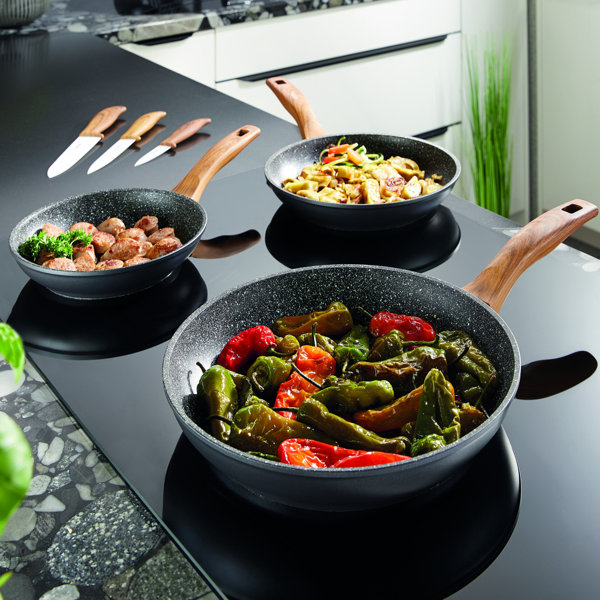 Stoneline 3 - Piece Non-Stick Aluminium Cookware Set | Wayfair.co.uk