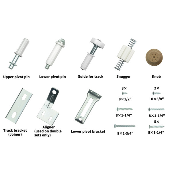 Luxdecor Bifold Door Hardware Repair Kit - 1 Pack Bi-fold Sliding ...