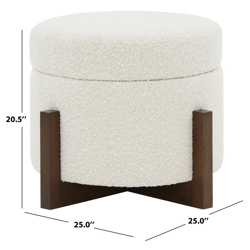 Latitude Run® Danylyn Boucle Storage Ottoman | Wayfair