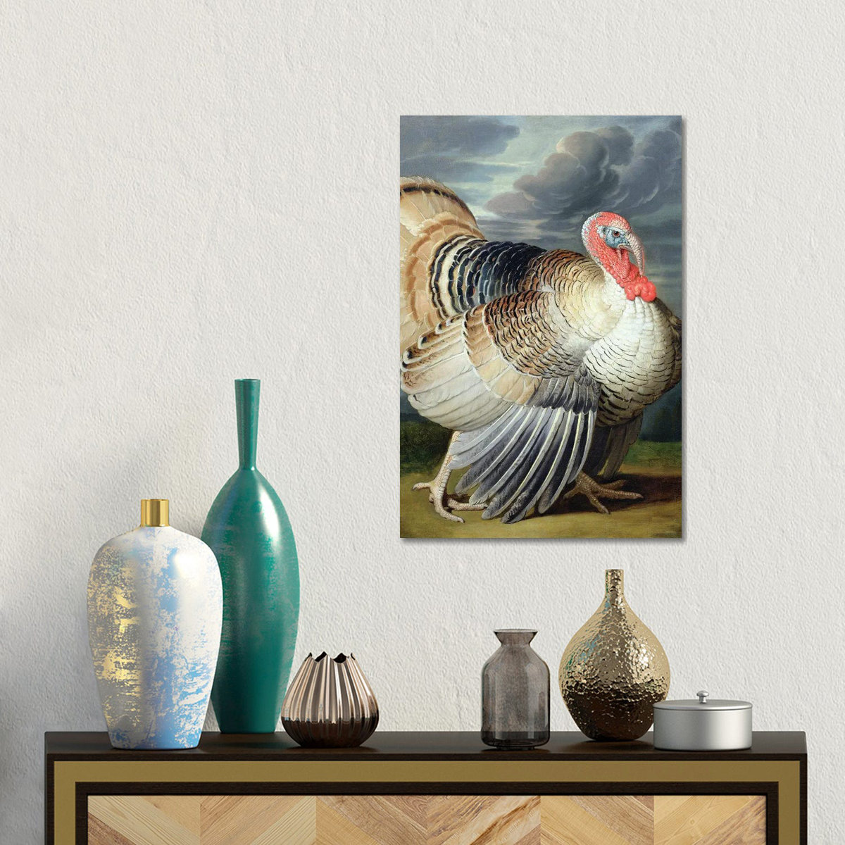 The Holiday Aisle® Portrait of a Turkey - Wall Art Print - Framed ...