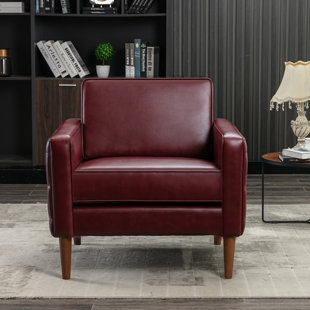 Faux Leather Red Accent Chairs You'll Love | Wayfair