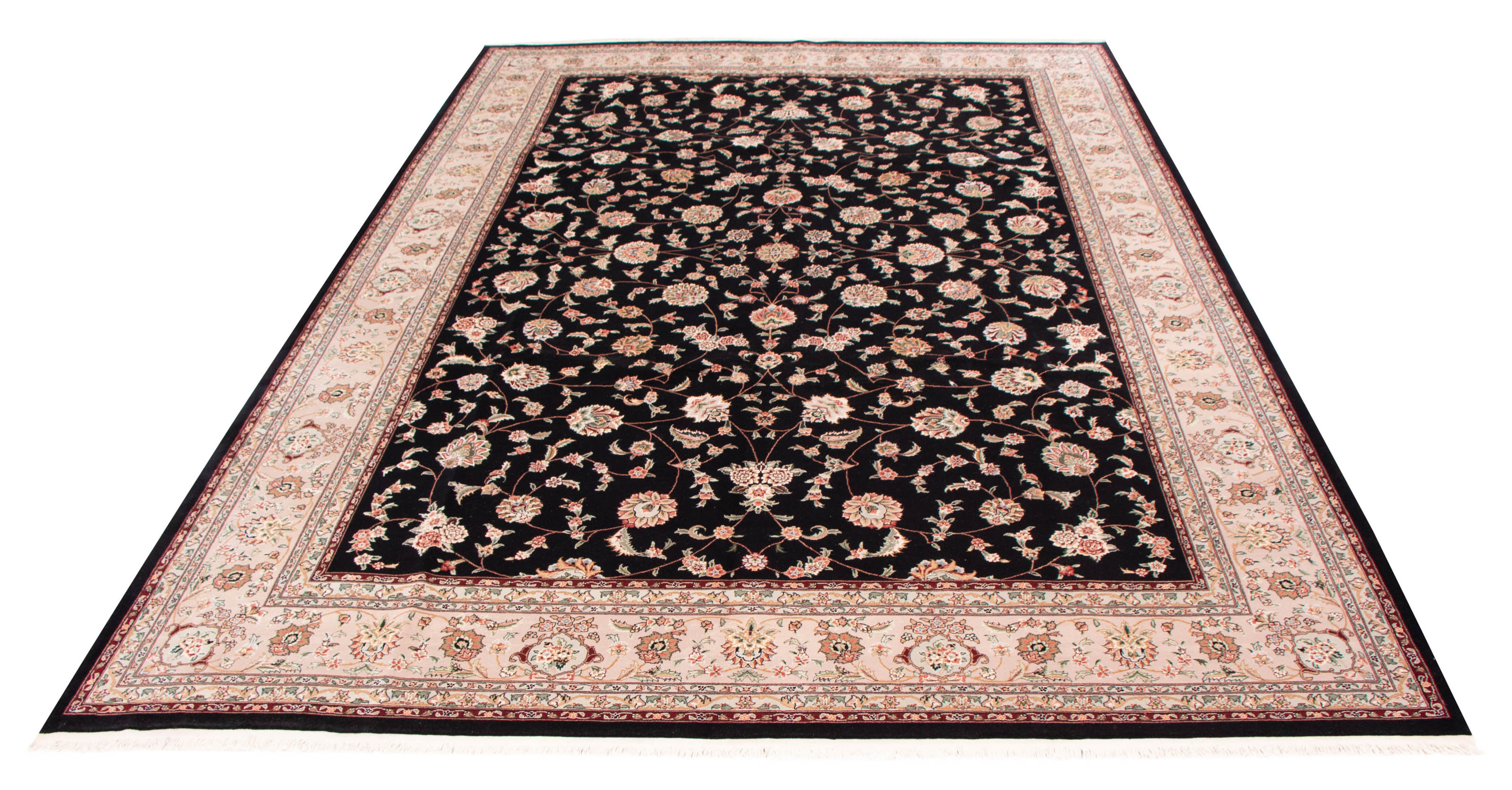 Isabelline One-of-a-Kind Brhett Hand-Knotted New Age 10' x 14' Wool ...