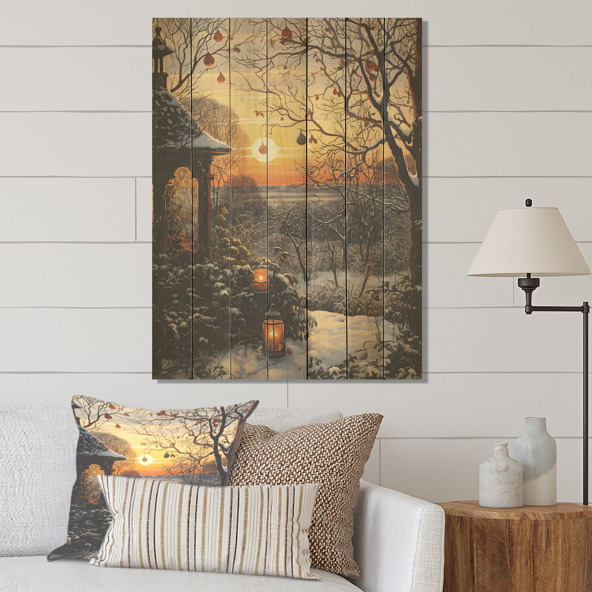 Millwood Pines Frosty Winter Landscape Sunrise I - Winter Landscape On ...