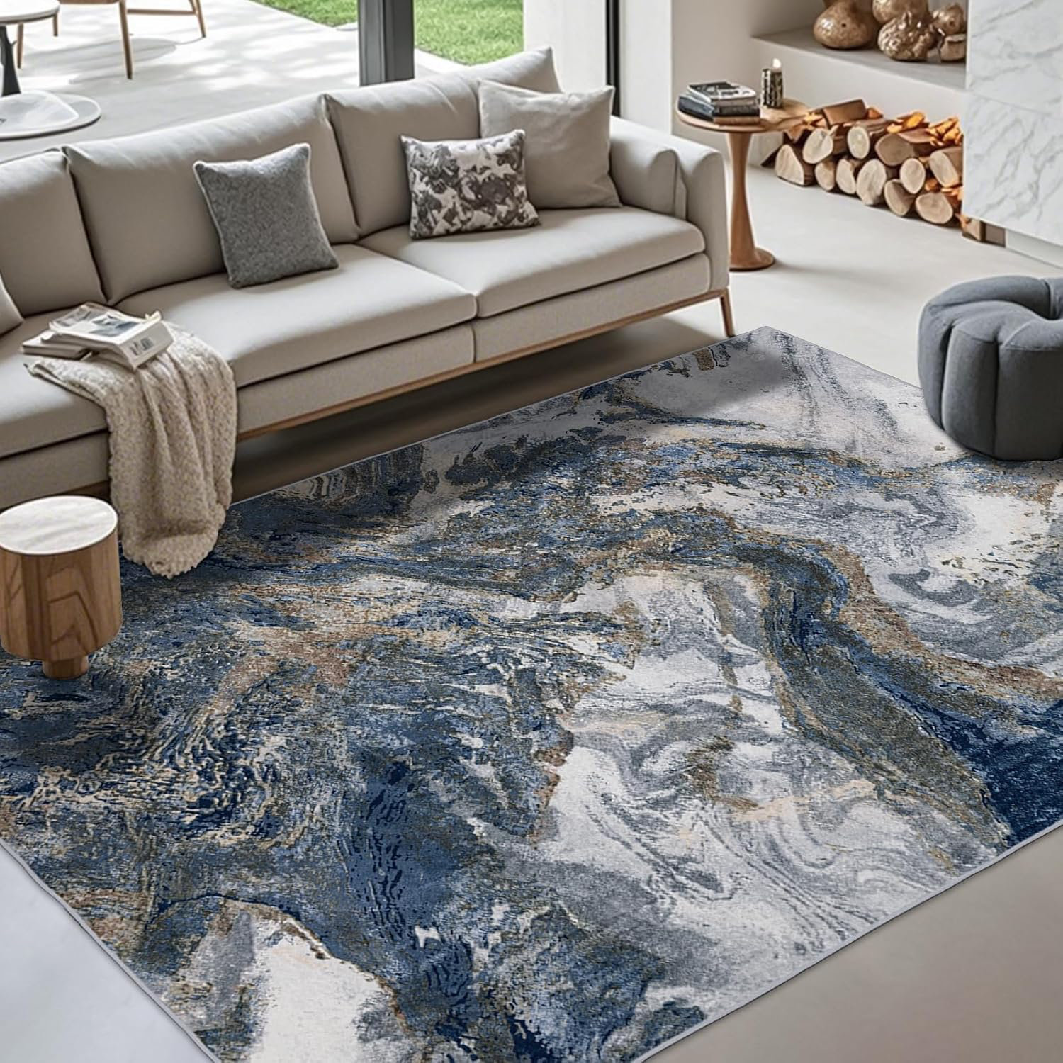 Brayden Studio® Area Rugs For Living Room Carpet For Bedroom, Marble ...