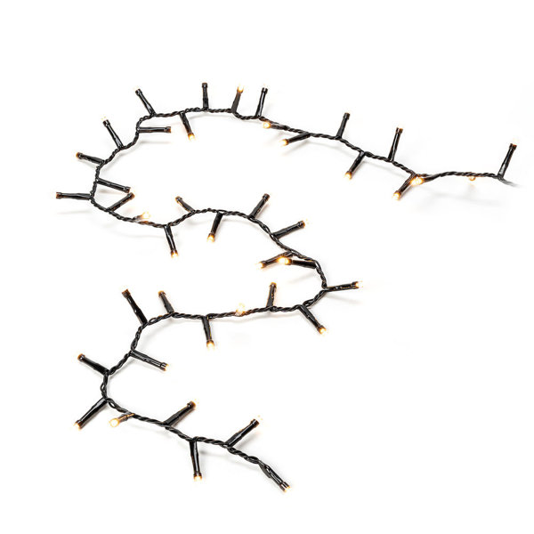 Konstsmide Outdoor or Indoor Cluster Light Set - 400 Amber White LEDs ...