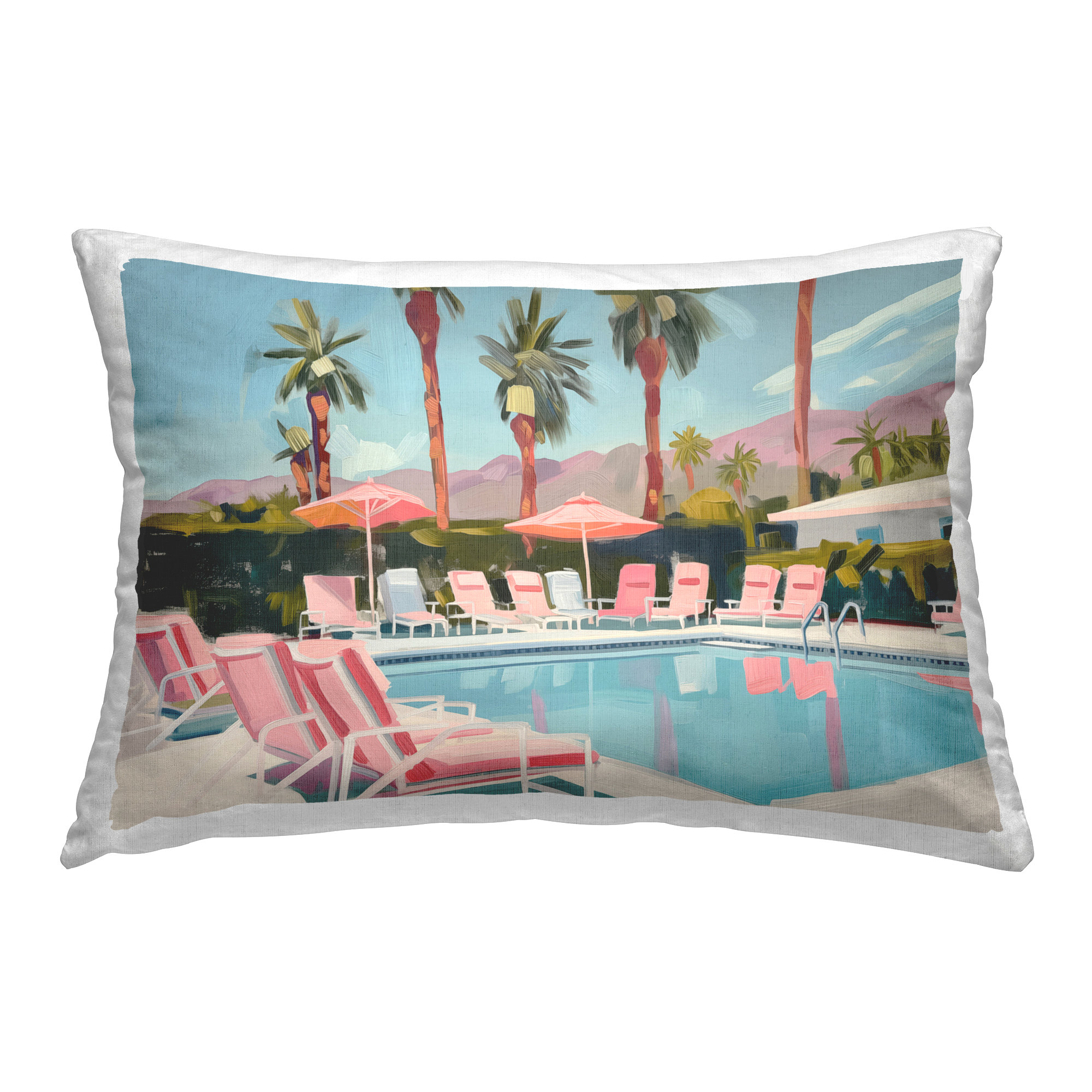 Stupell Industries Palm Springs Swimming Pool Decorative Printed Throw ...