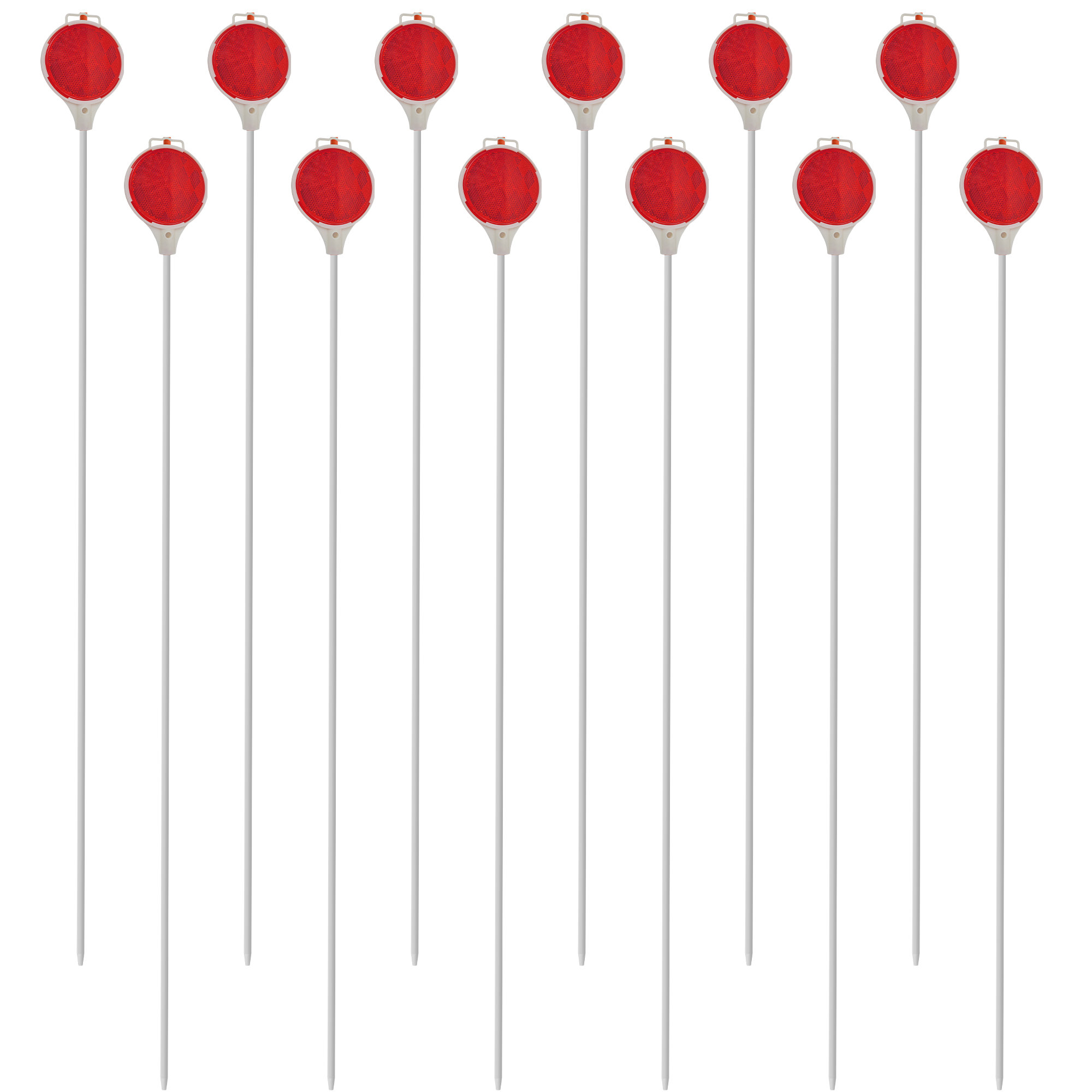 Oskar 48" Fiberglass Driveway Markers with Red Reflectors, High ...