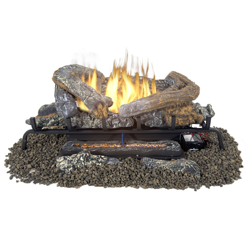 Pleasant Hearth Valley Oak Series Vent Free Gas Log Set 33,000 BTU's ...