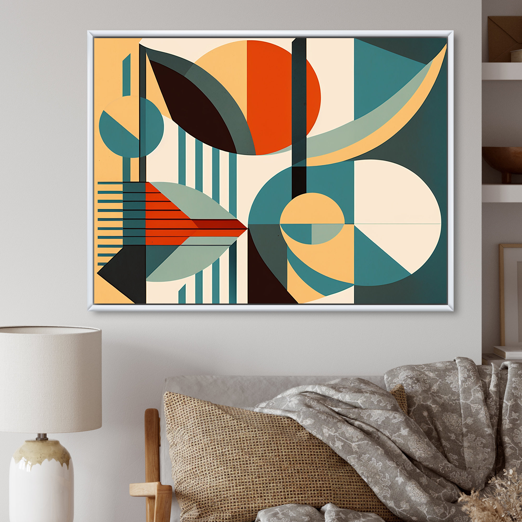 Design Art Midcentury Graphic Composition In Retro Colours ...
