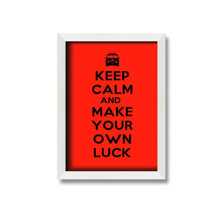 Maturi Makhi Keep Calm Luck Framed Print Wall Art | Wayfair.co.uk