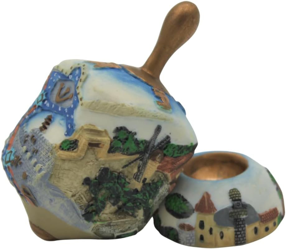 August Grove® Ceramic Chanukah Dreidel With Matching Stand (RM-DR2 ...
