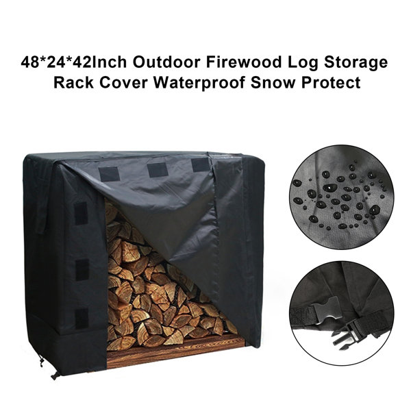Rebrilliant 24'' W x 48'' D Log Store Cover | Wayfair