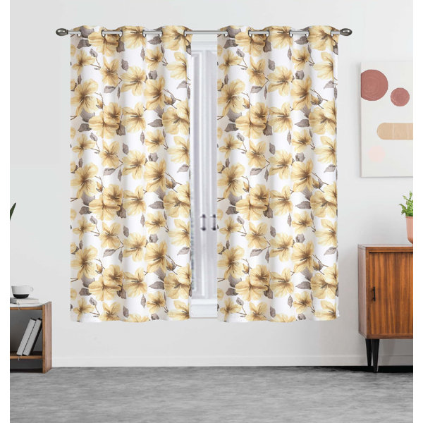 Margaret Josephs Blackout Floral Window Curtain Set with Grommets ...