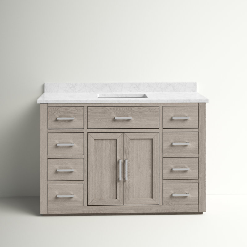 Sand & Stable Ingalls 48'' Single Bathroom Vanity with Quartz Top ...