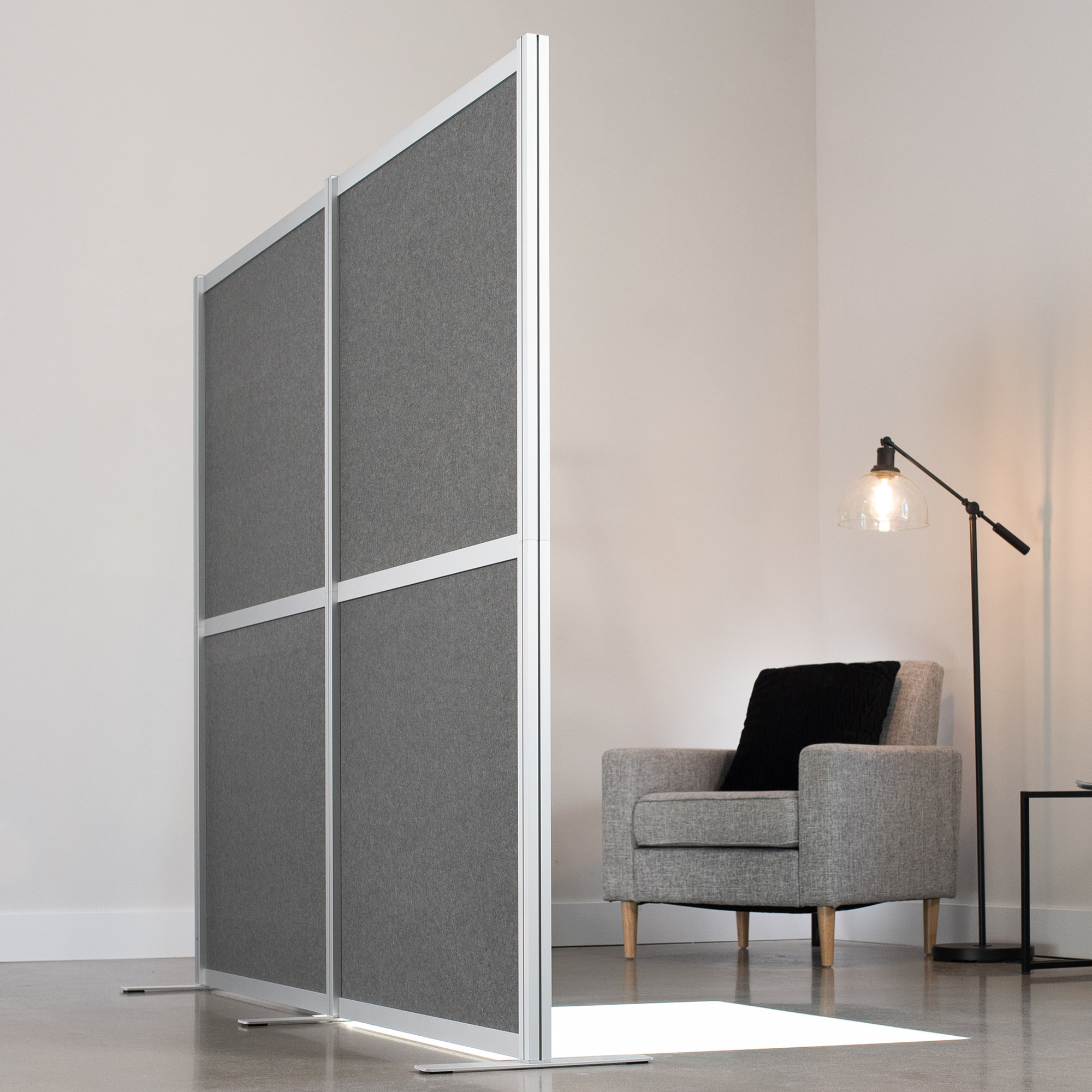 VIVO Modular Wall System, 2 PET Panels, Modern Office Cubicle Dividers ...