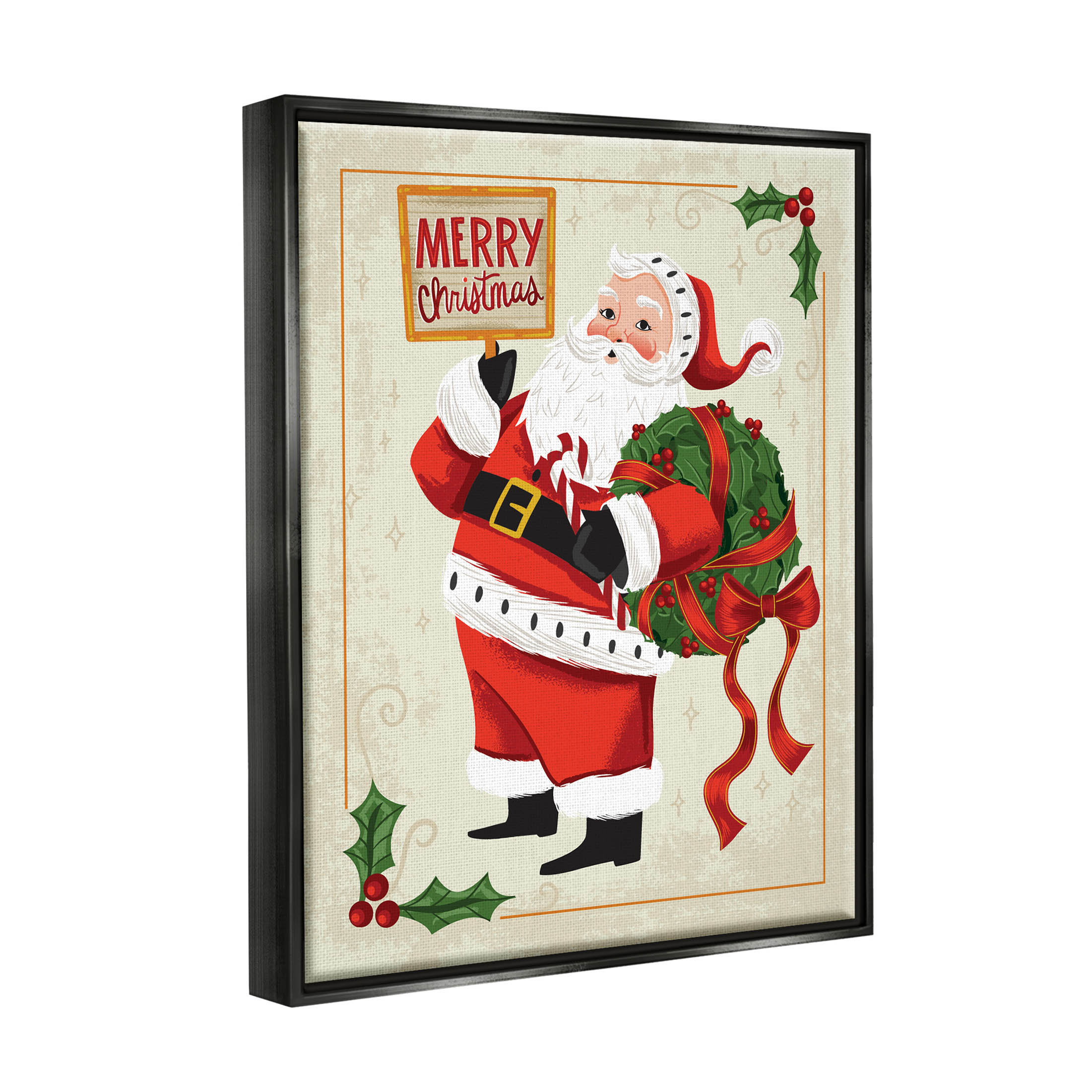 The Holiday Aisle® Vintage Merry Christmas Santa by Arrolynn Weiderhold ...