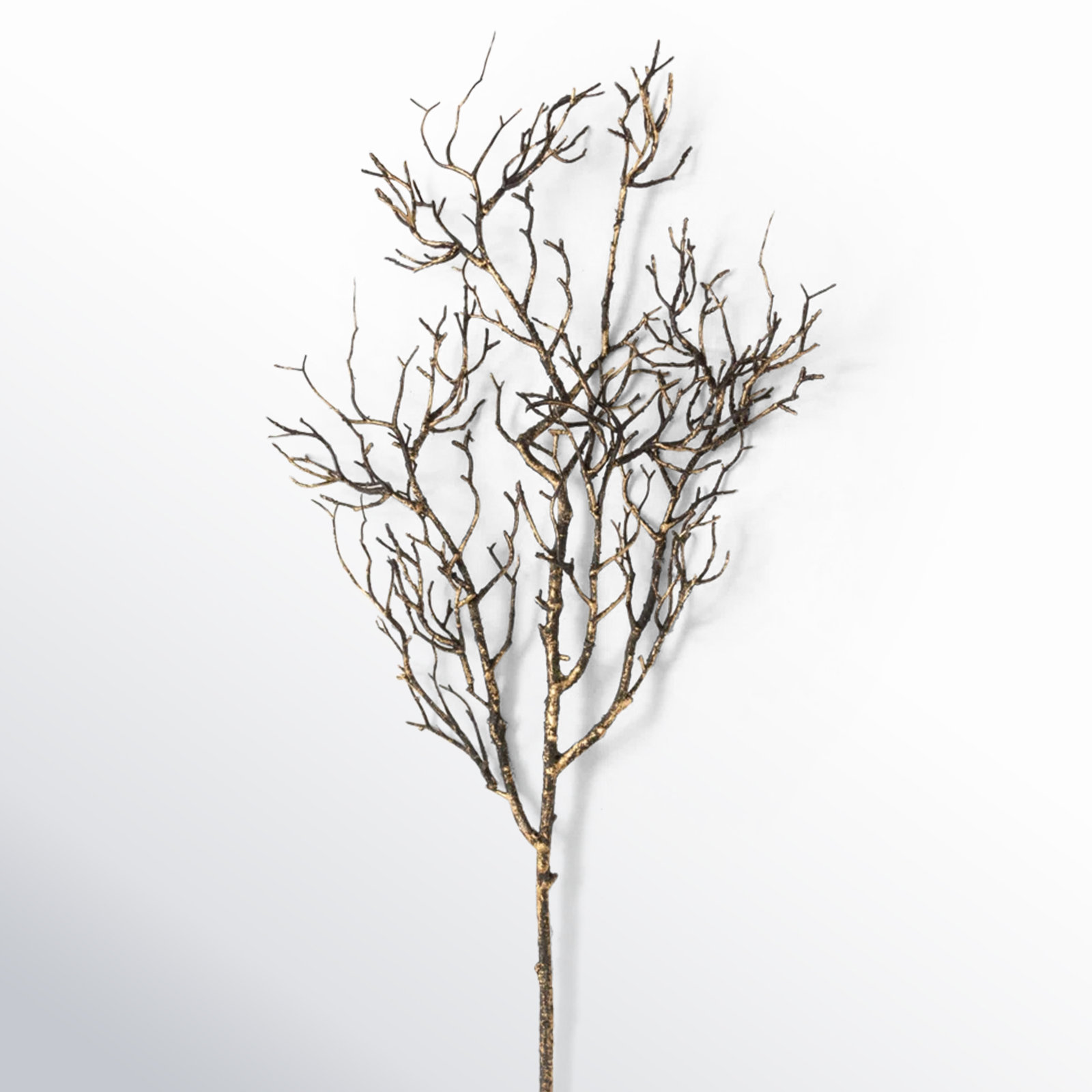 Primrue 32.5"H Gold Brushed Pine Twig Stem; Brown & Reviews - Wayfair ...