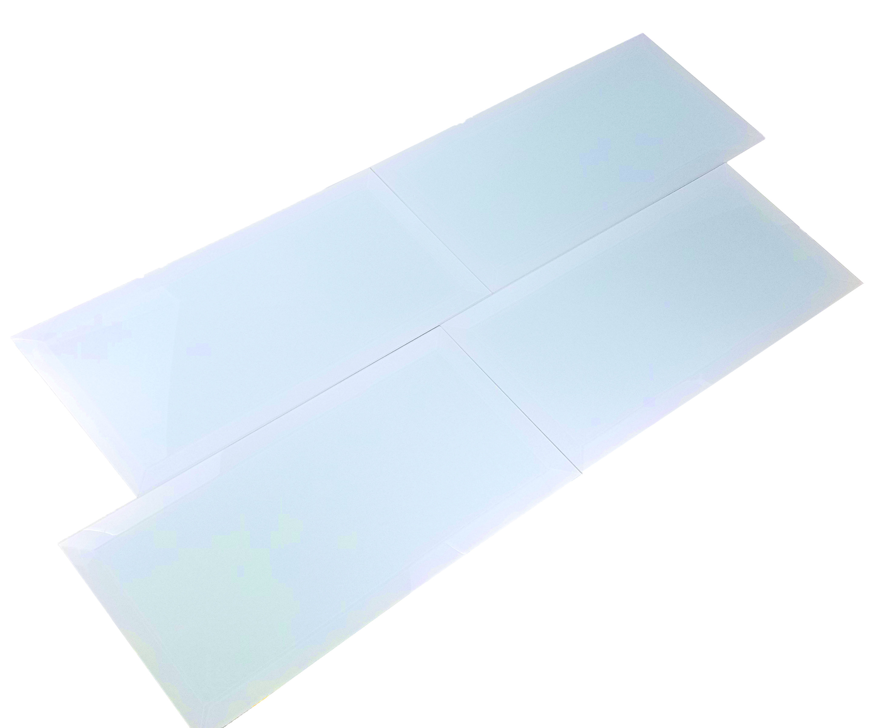 Abolos Frosted Elegance 8 in. x 16 in. Diamond Grade Glass Beveled ...