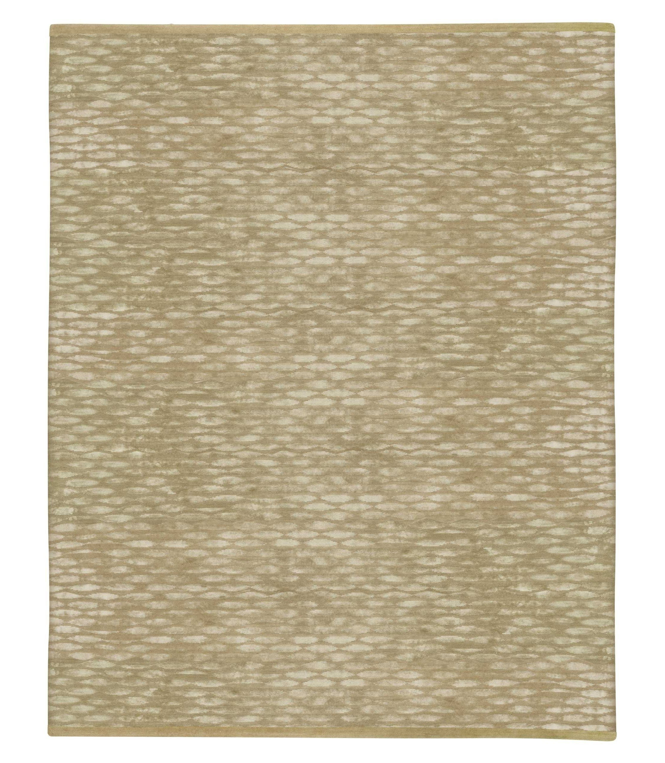 Tufenkian Tempo Hand-Knotted Wool/Silk Beige Area Rug | Perigold