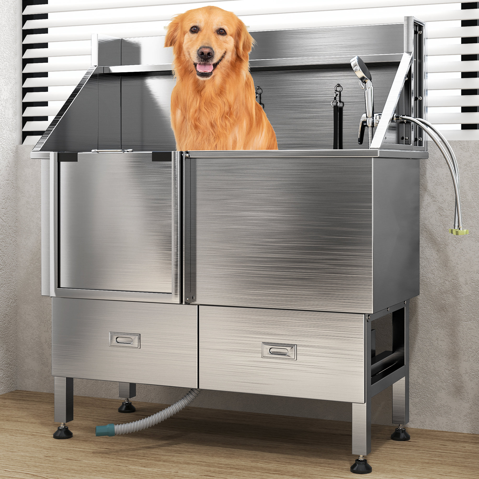 Balconera Professional Stainless Steel 304 Dog Bathtub (Left Door ...