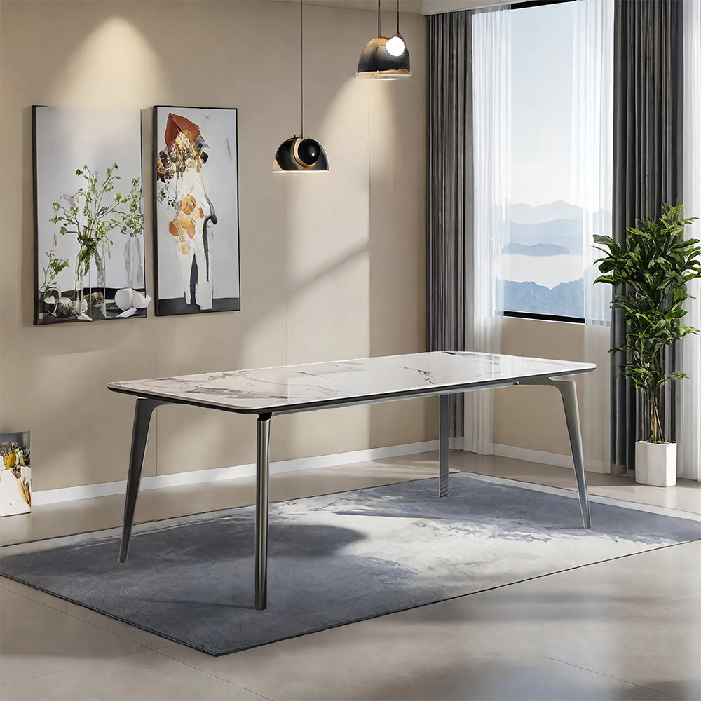 Brayden Studio® Light luxury full-support rock plate dining table | Wayfair