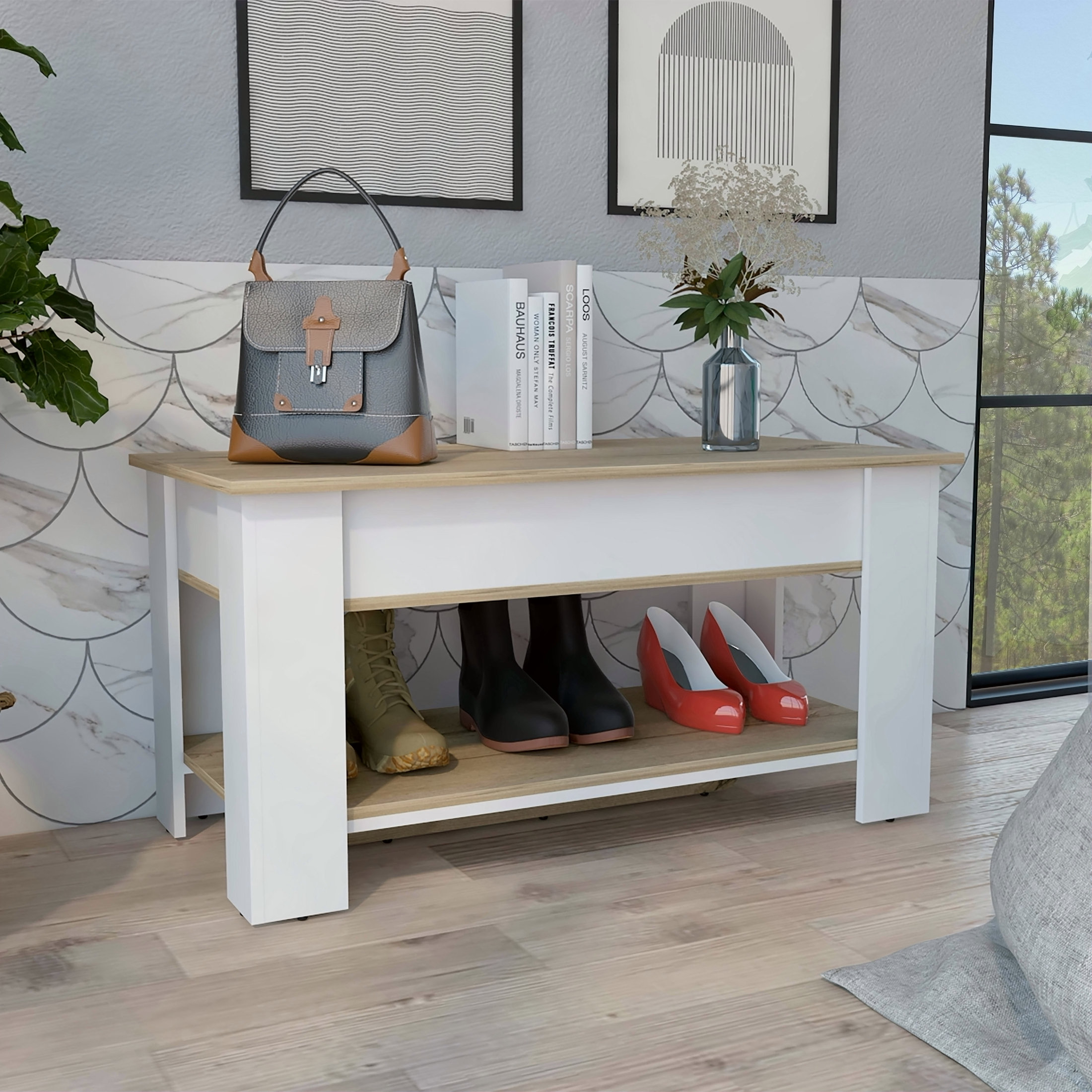 Latitude Run® Table de rangement Austin, une tablette de table ...