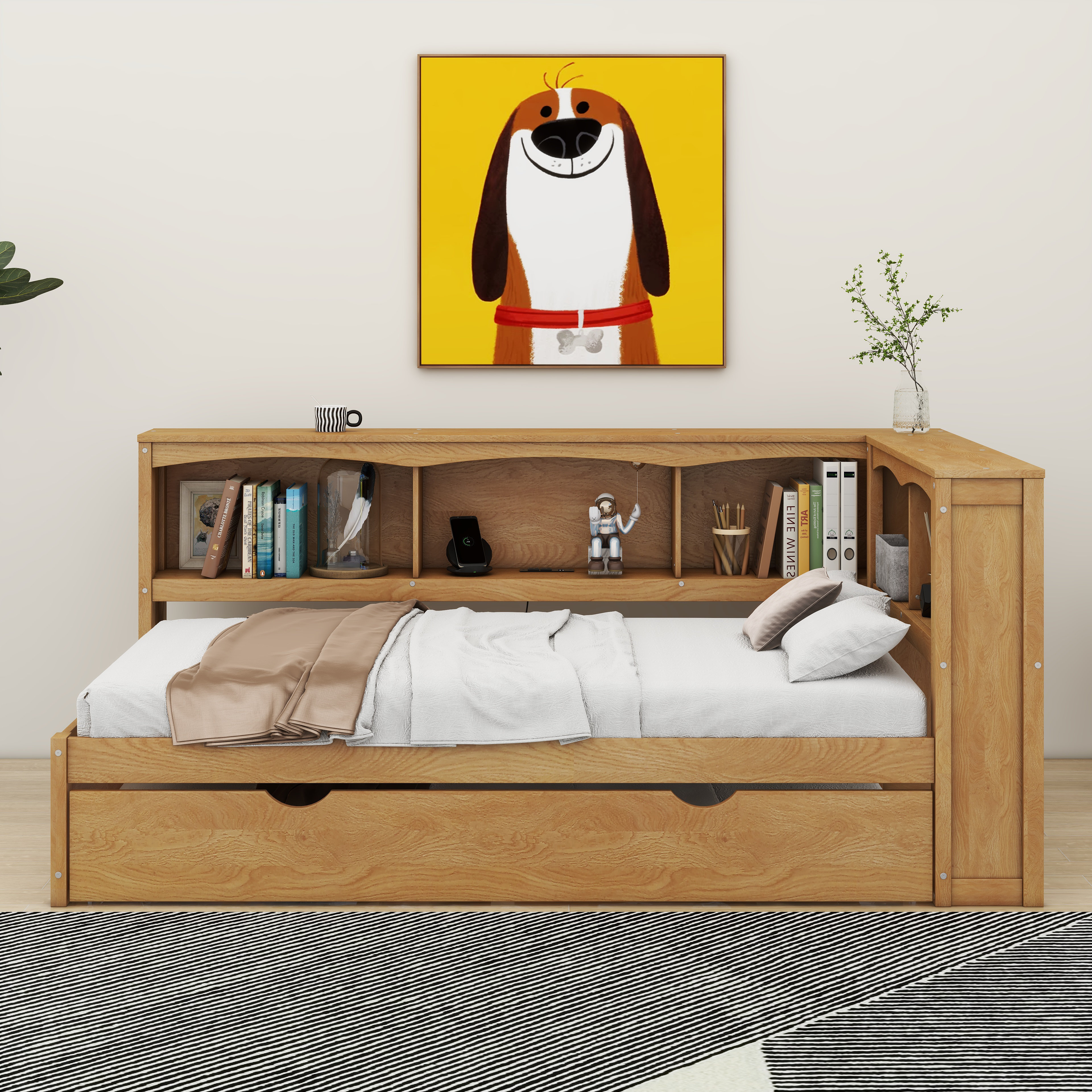 Red Barrel Studio Layanah Twin Size Daybed with Trundle, Storage ...