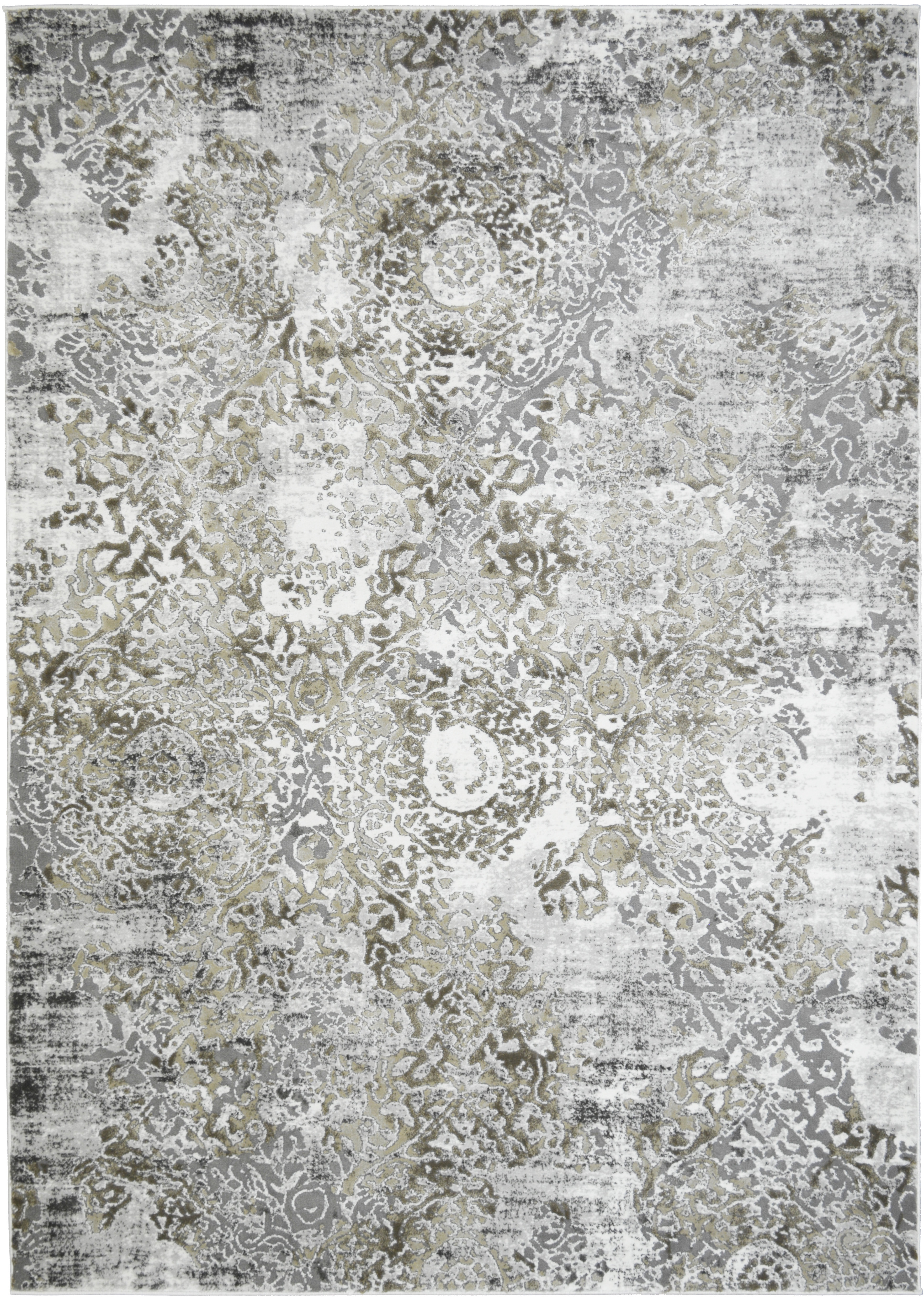 17 Stories Abstract Gray Area Rug | Wayfair