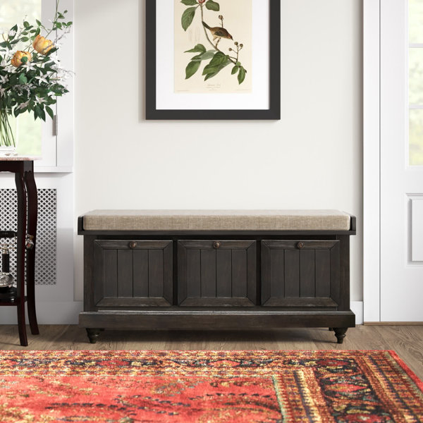 Greyleigh™ Oakham Linen Upholstered Storage Bench & Reviews | Wayfair