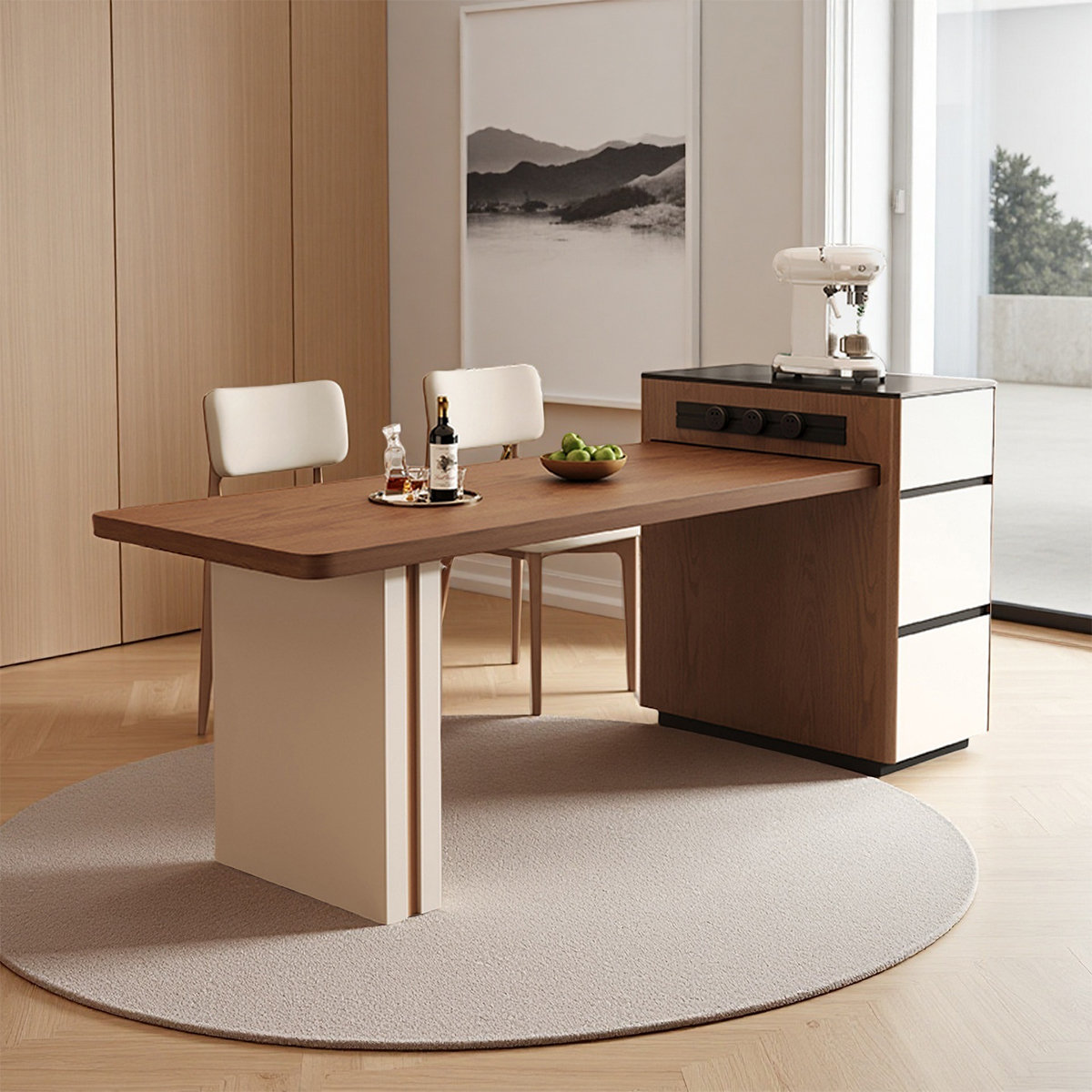 Corrigan Studio® Ramsgate Versatile Kitchen Island Set with Extendable ...