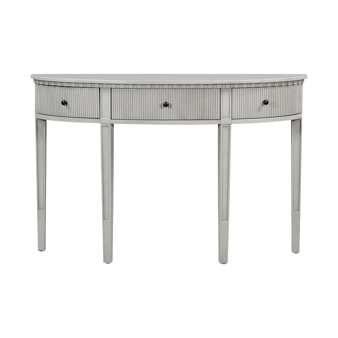 Red Barrel Studio® Veneer Console Table with Vertical Stripe Drawer ...