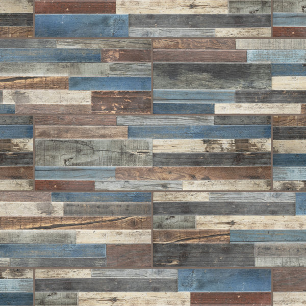 Merola Tile Coleur Mix 6.5" x 20.38" Ceramic Wood Look Wall Tile | Wayfair