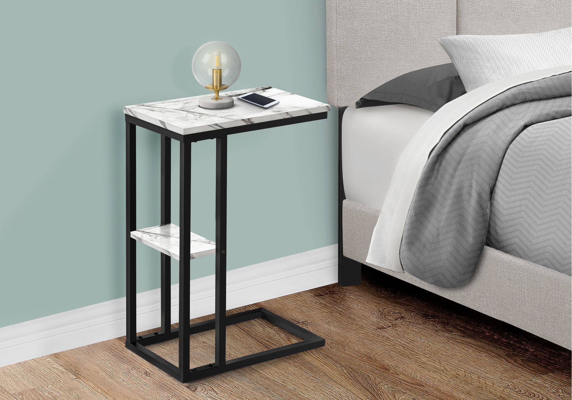 Wrought Studio™ End Table, Side Table, Living Room Small Table, Metal ...