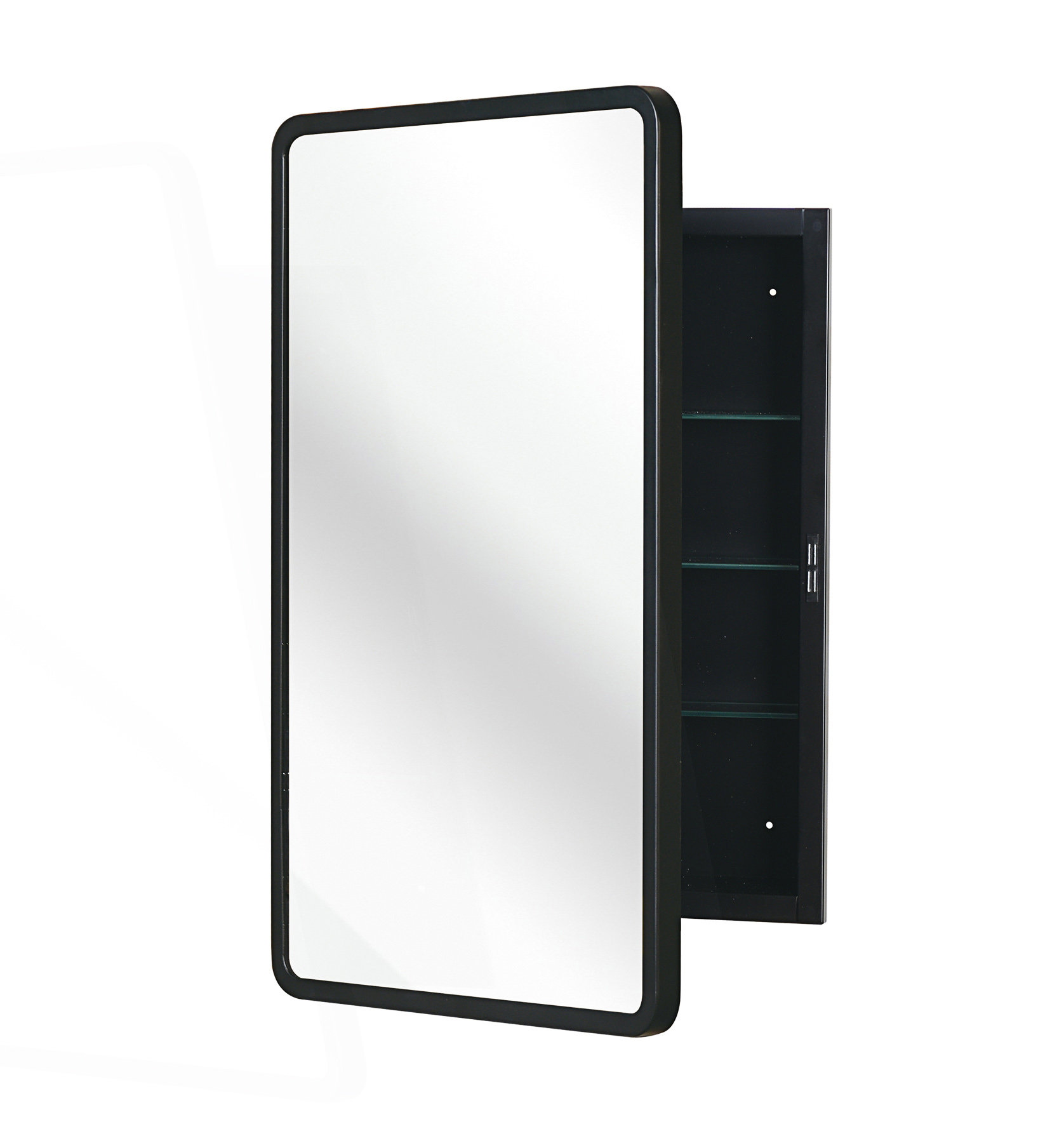 Latitude Run® Metal Framed Wall Mount Or Recessed Mirror Cabinet | Wayfair