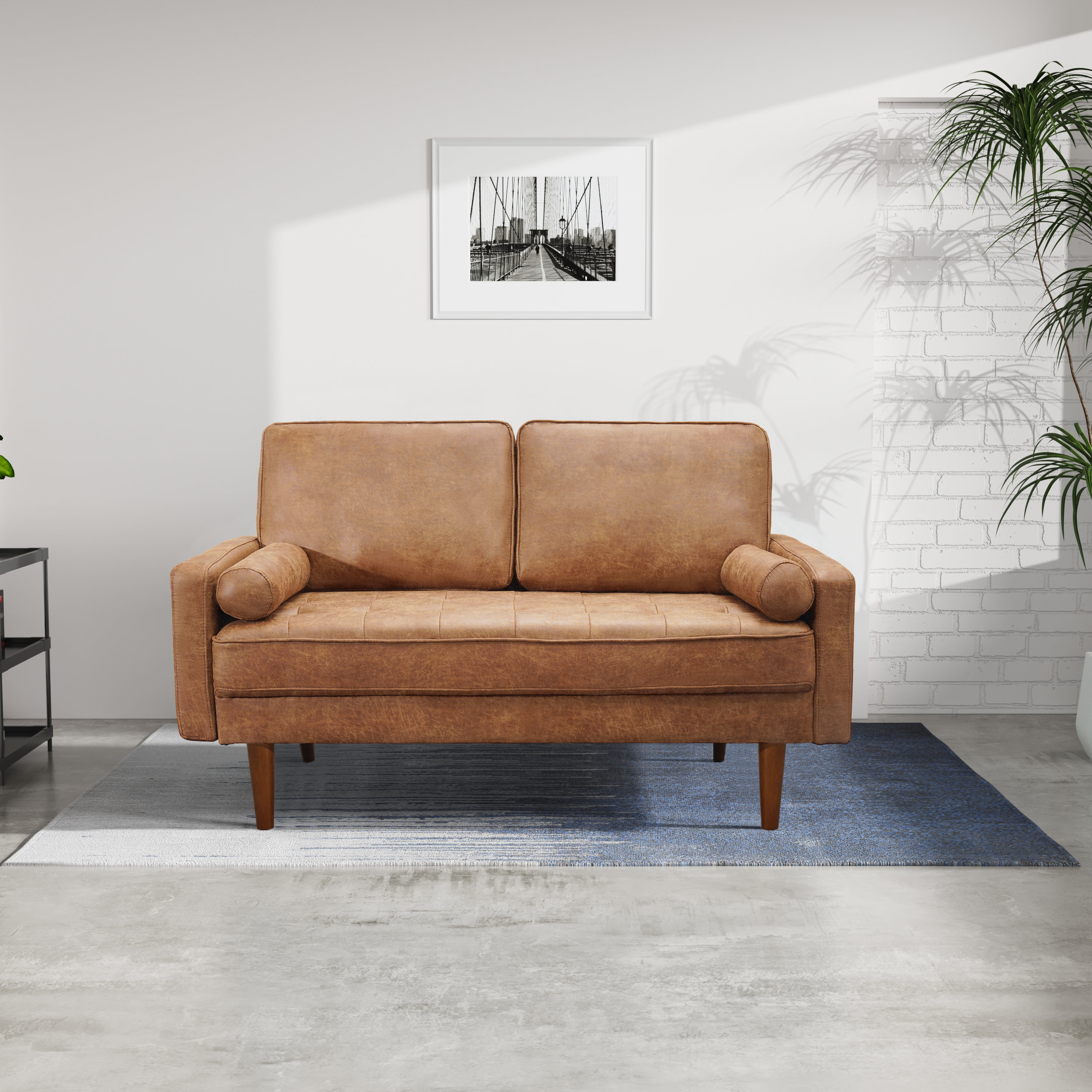 17 Stories Mixon 58'' Square Arm Sofa Loveseat & Reviews | Wayfair