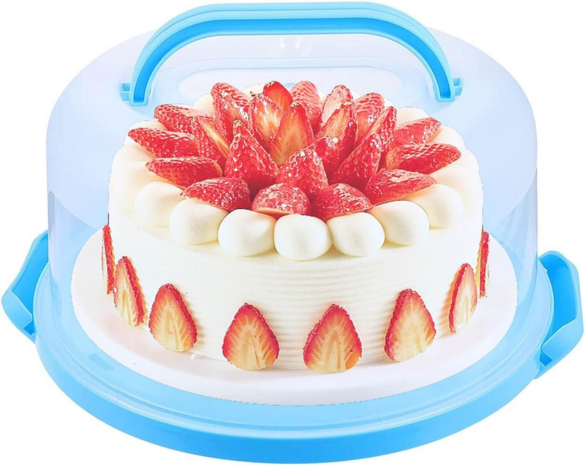 Ivy Bronx Cake Stand Carrier with Lid and Handle Round Tall Cake ...