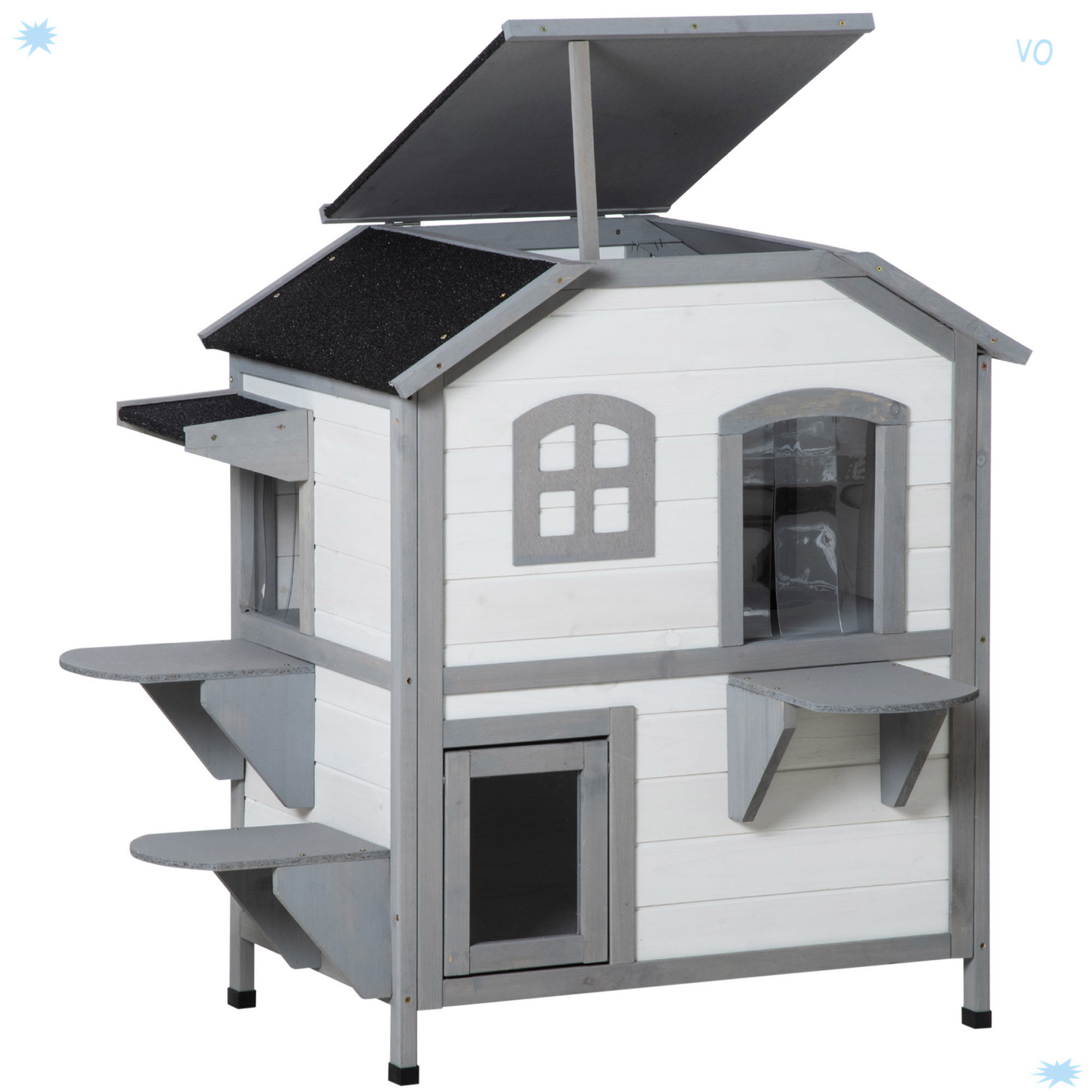Tucker Murphy Pet™ Weatherproof Wooden Cat Enclosure For Feral Cats ...