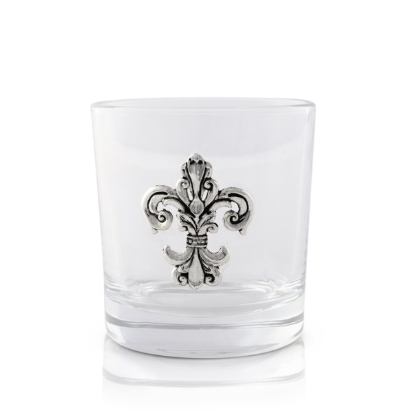 Arthur Court Designs 4 - Piece Fleur-de-Lis Whiskey Glassware Set | Wayfair