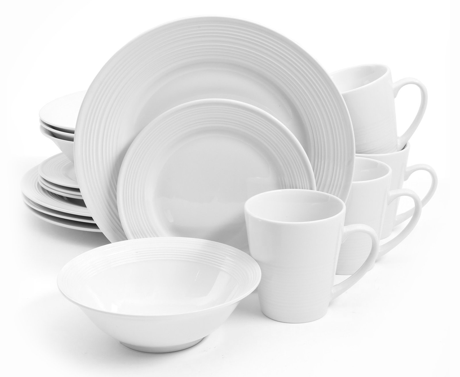 Charlton Home Parker Embossed Buffet 16 Piece Dinnerware Set, Service ...