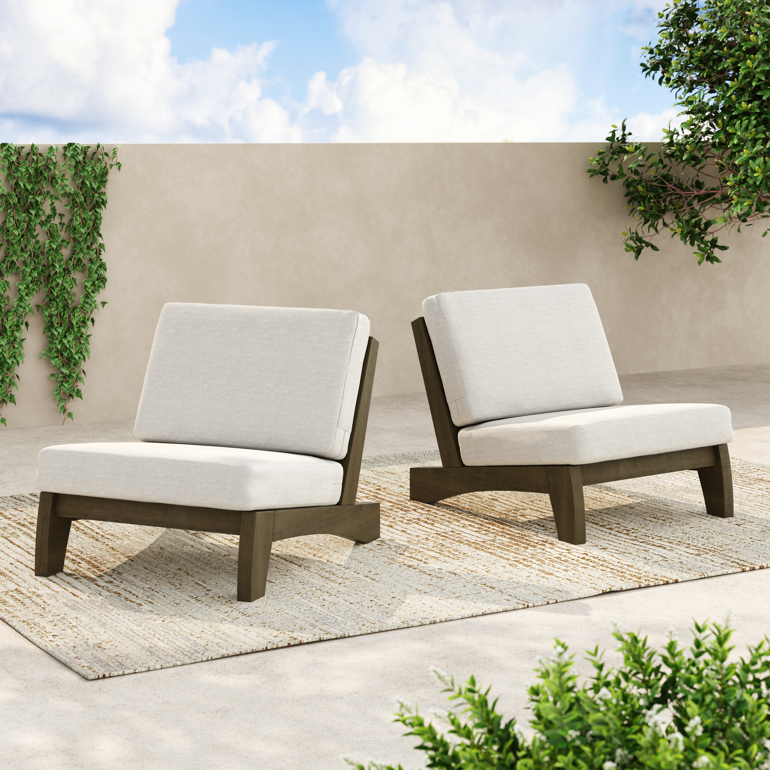Winston Porter Riggleman Patio Lounge Chair with Cushions and Elegant ...